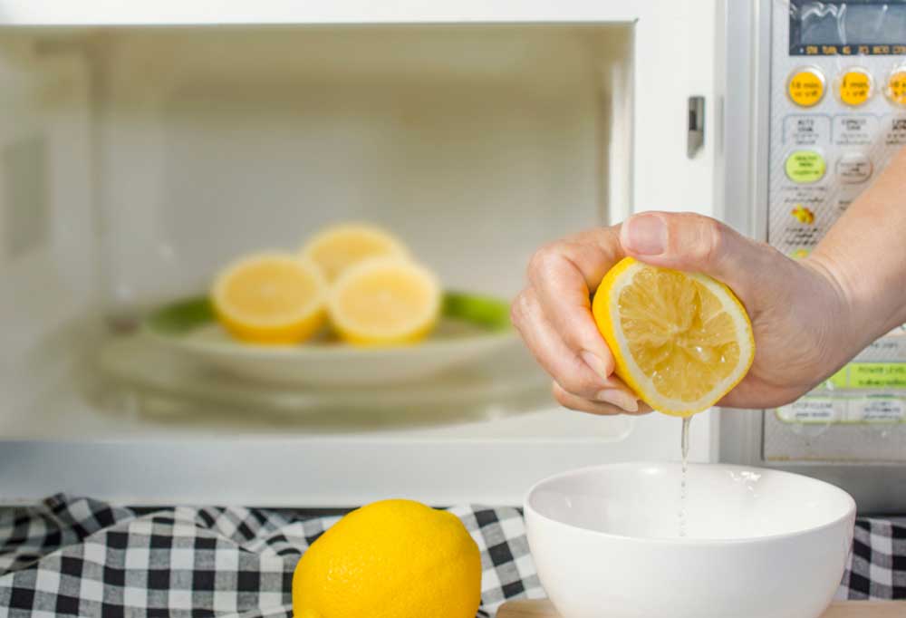 How to Clean a Microwave with a Lemon - Shiny Modern